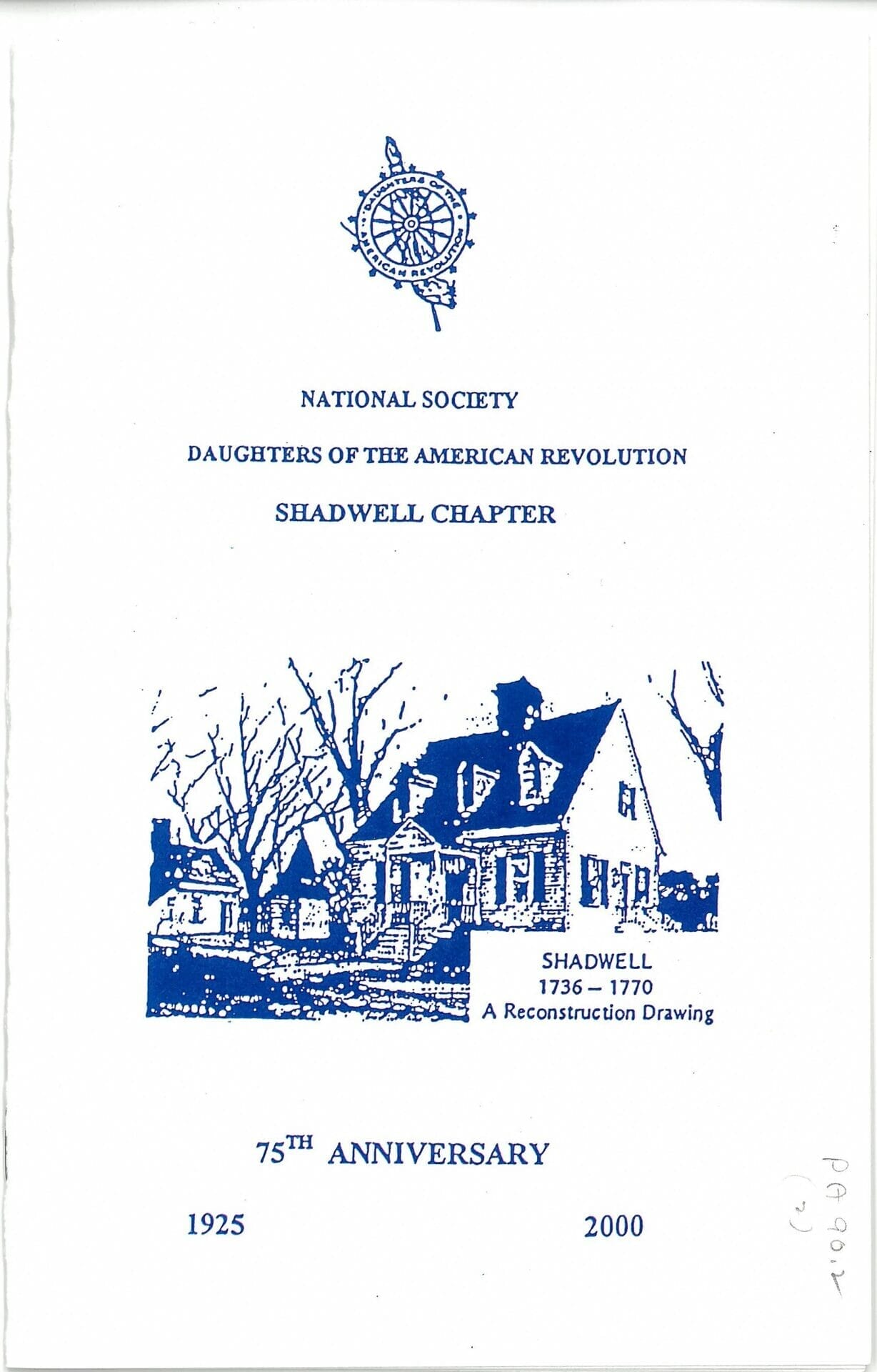 Daughters of the American Revolution collection - Shadwell chapter ...