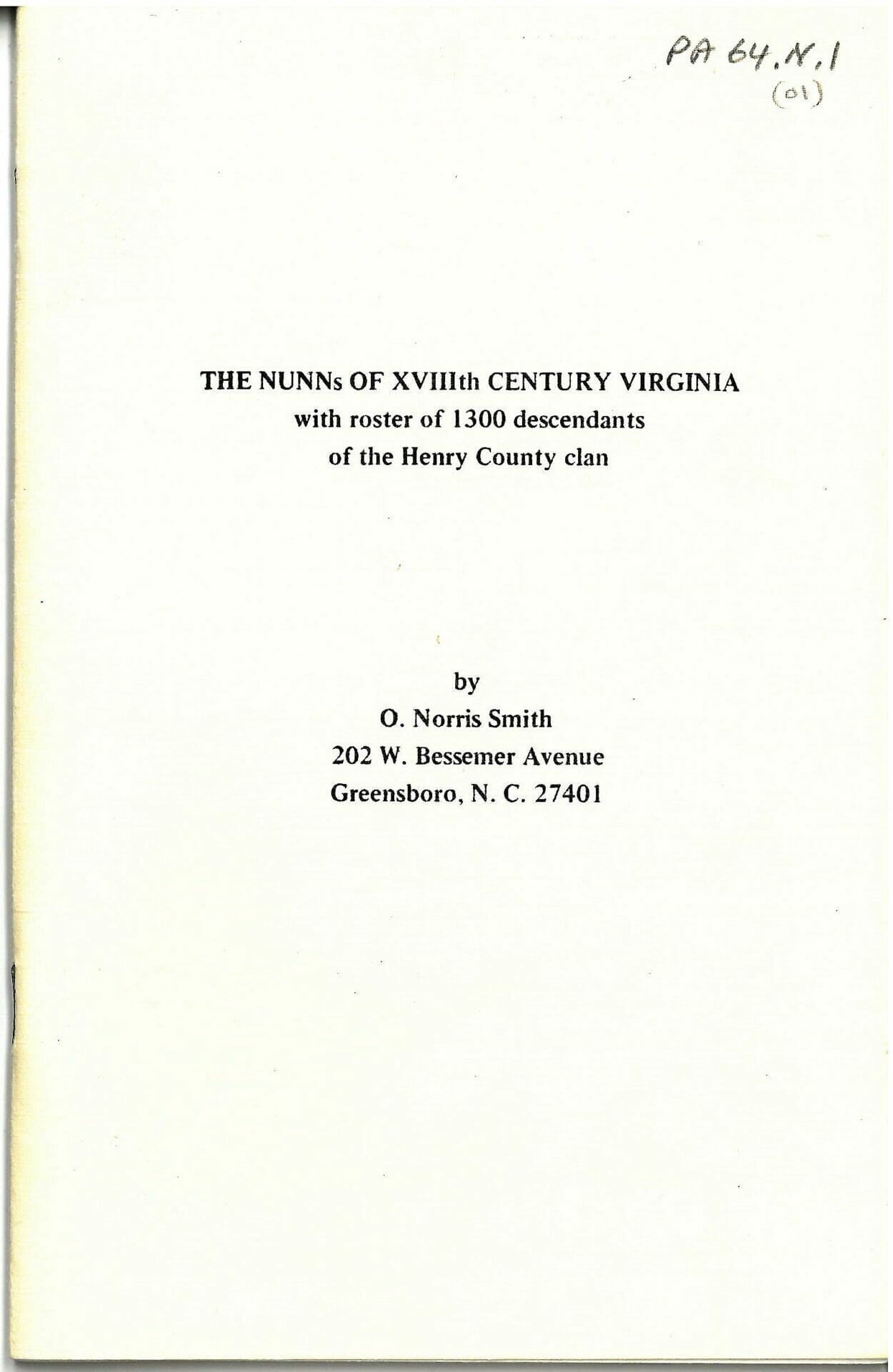 Nunn family collection - The Albemarle Charlottesville Historical Society