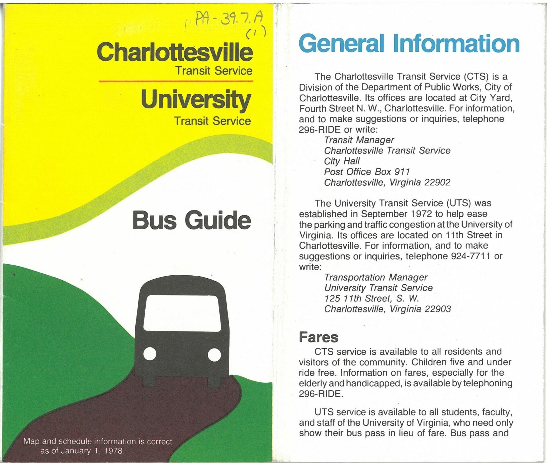 City of Charlottesville collection - Transportation and parking - Bus ...