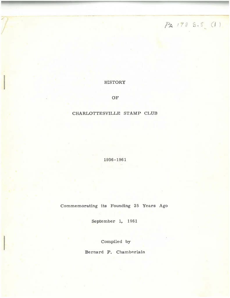 Charlottesville Stamp Club collection - The Albemarle Charlottesville ...