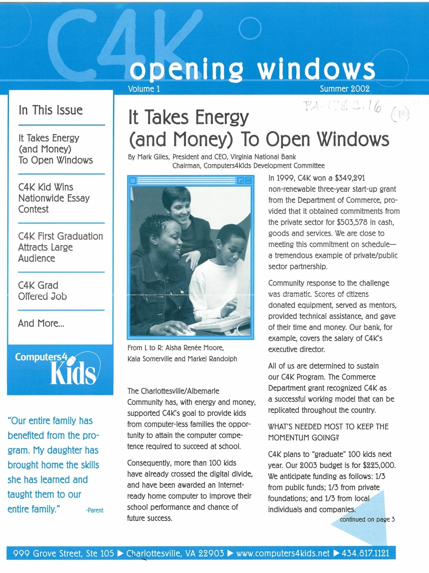 Computers 4 Kids collection - The Albemarle Charlottesville Historical ...