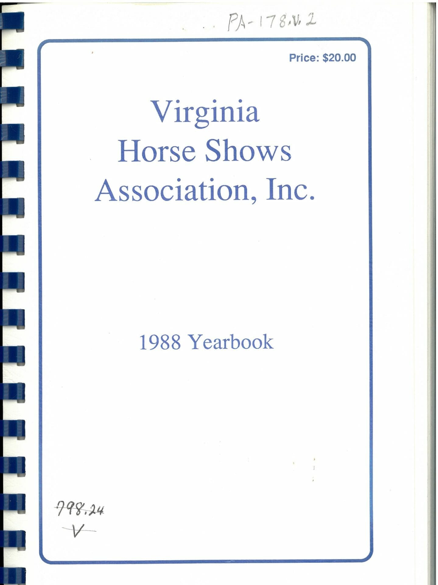 Virginia Horse Shows Association, Inc. collection - The Albemarle ...