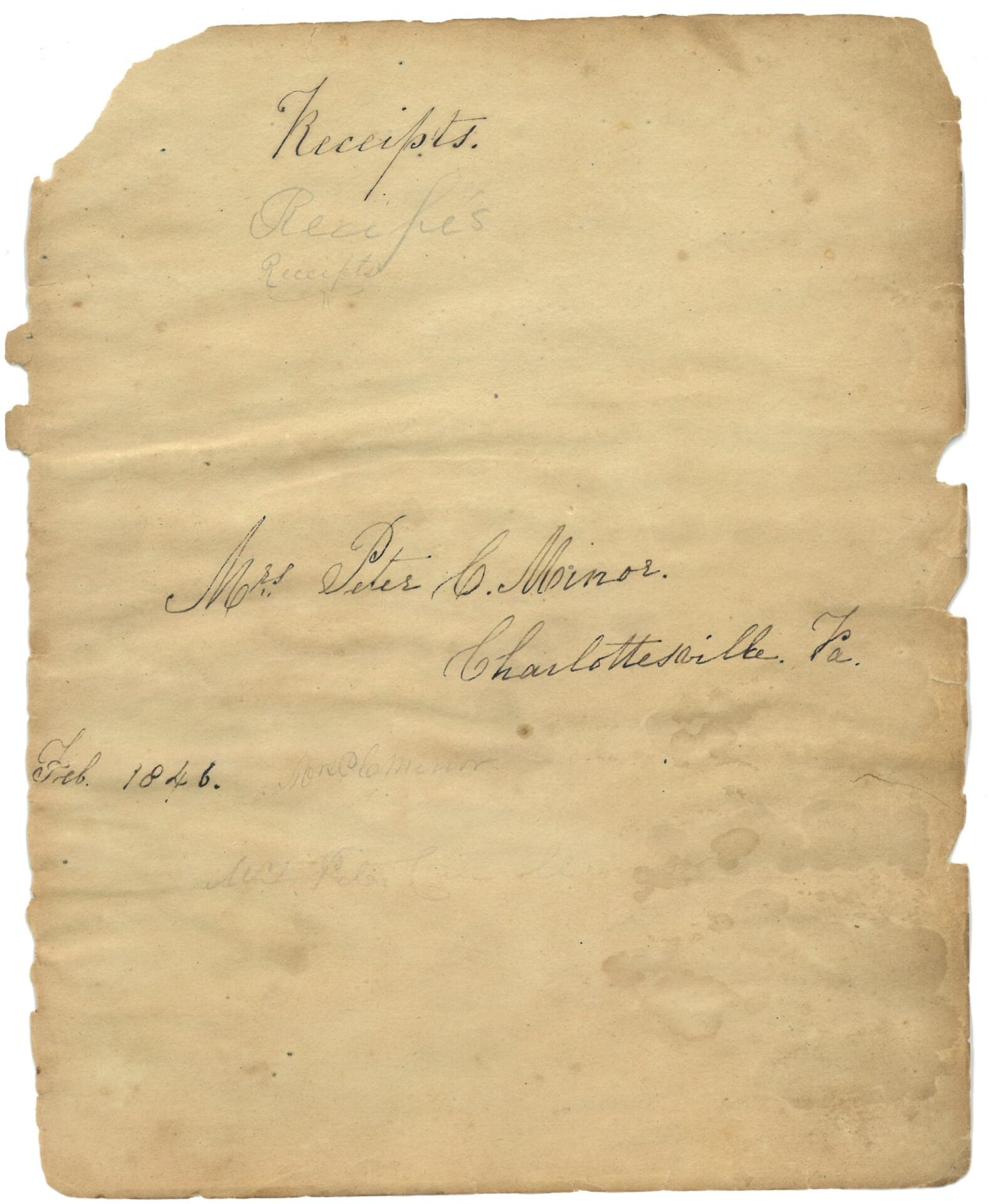 Recipe Book of Mrs. Peter C. Minor [Lucy Smith Carter Minor] - The ...