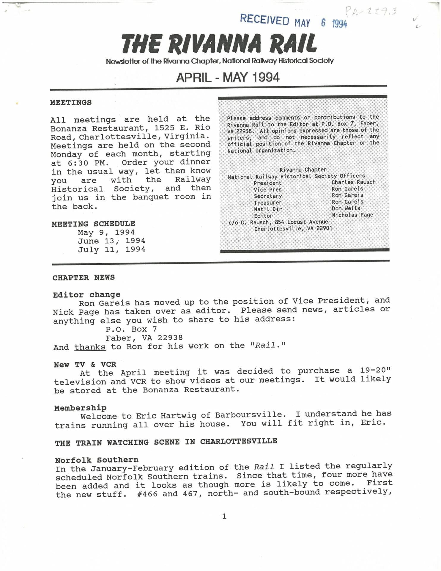 Railroad collection - Rivanna Rail - Newsletter of the Rivanna Chapter ...