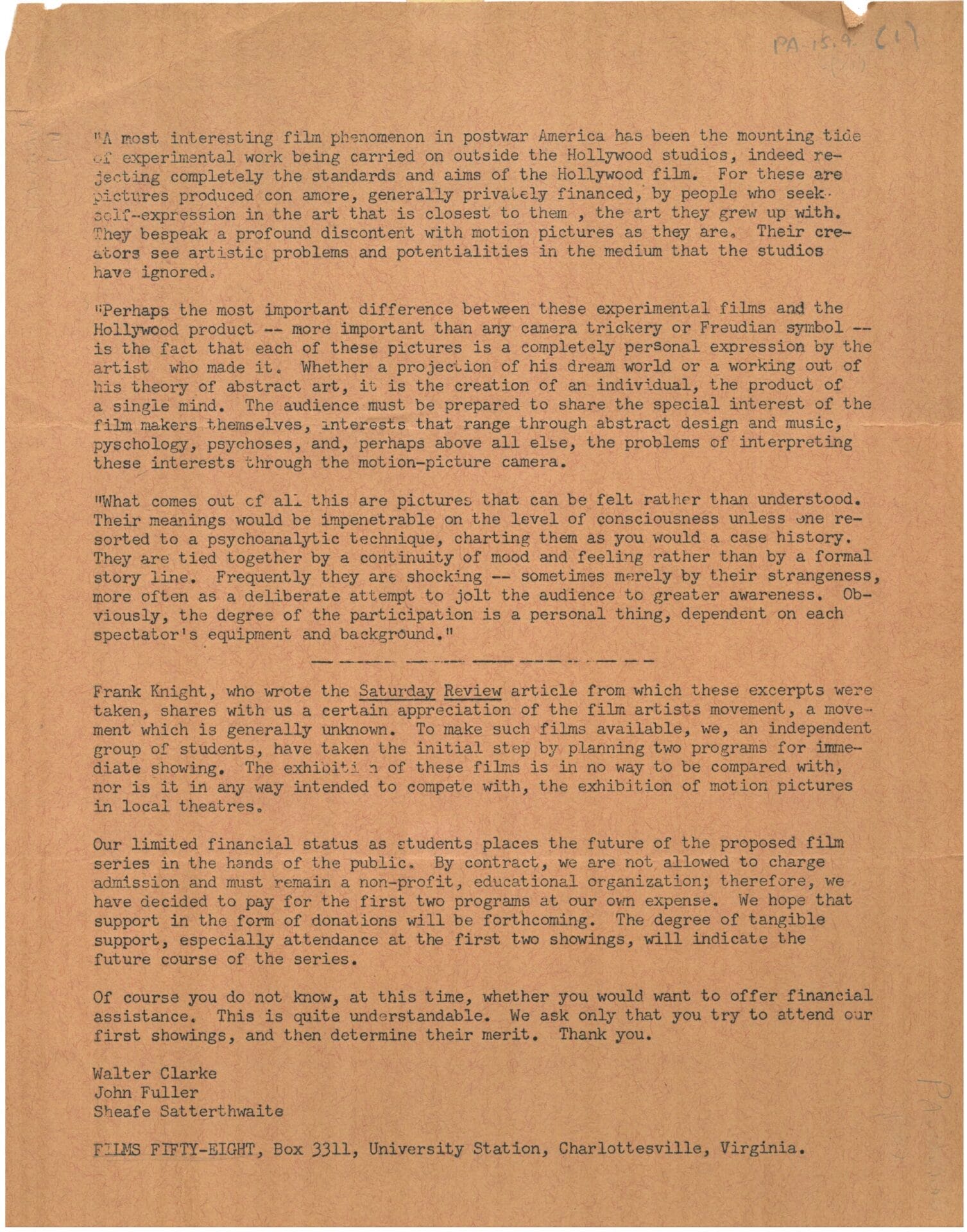 University of Virginia collection - Fine Arts - The Albemarle ...